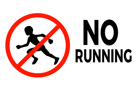 No Running Yard Sign - Signazon
