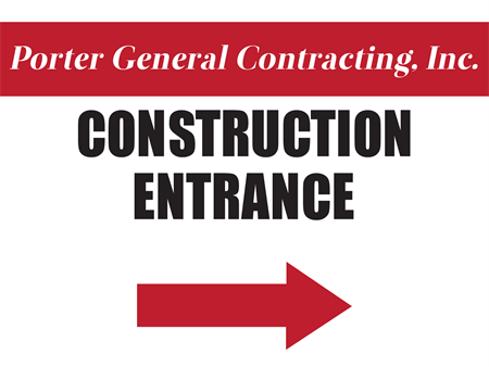 Construction Entrance Yard Sign - Signazon