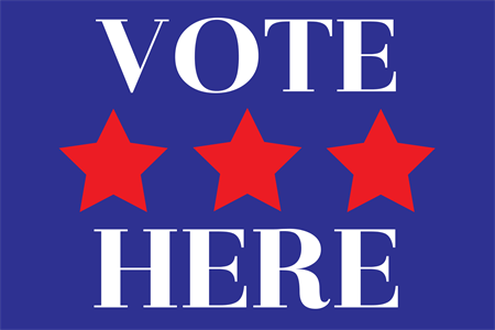 Vote Here Yard Sign - Signazon